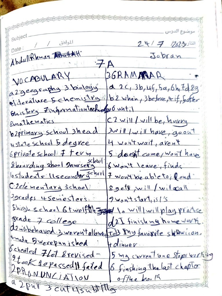 Homework Unit 7 | PDF
