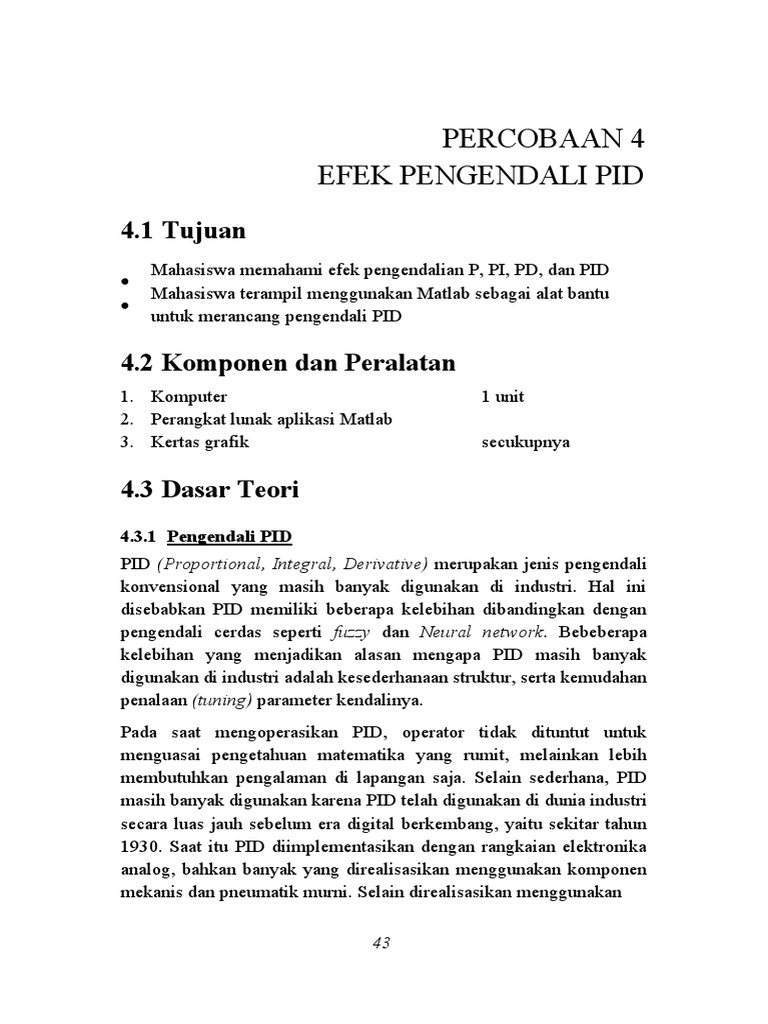 Efek Pengendali PID-dikonversi | PDF Efek Pengendali PID-dikonversi | PDF