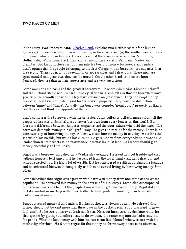 Two Races of Men | PDF | Samuel Taylor Coleridge