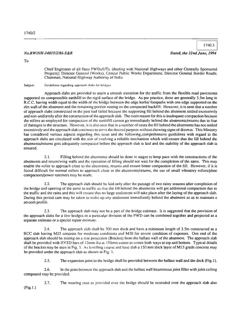 Circular On Approach Slab | PDF