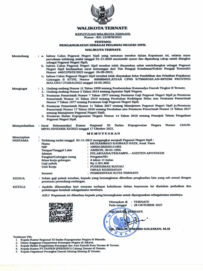 Surat Keputusan | PDF