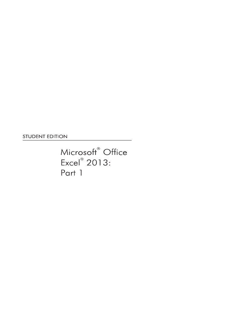 Files-Excel 2013 Level 1-951c7d | PDF Files-Excel 2013 Level 1-951c7d | PDF