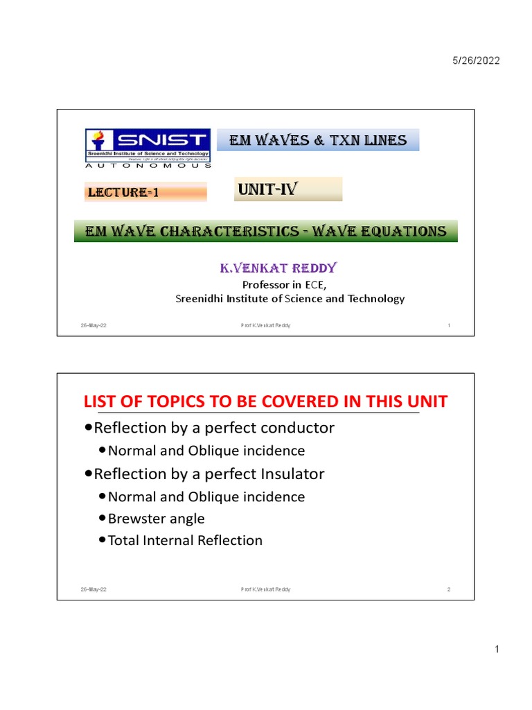 Emtl Unit-IV Merged | PDF