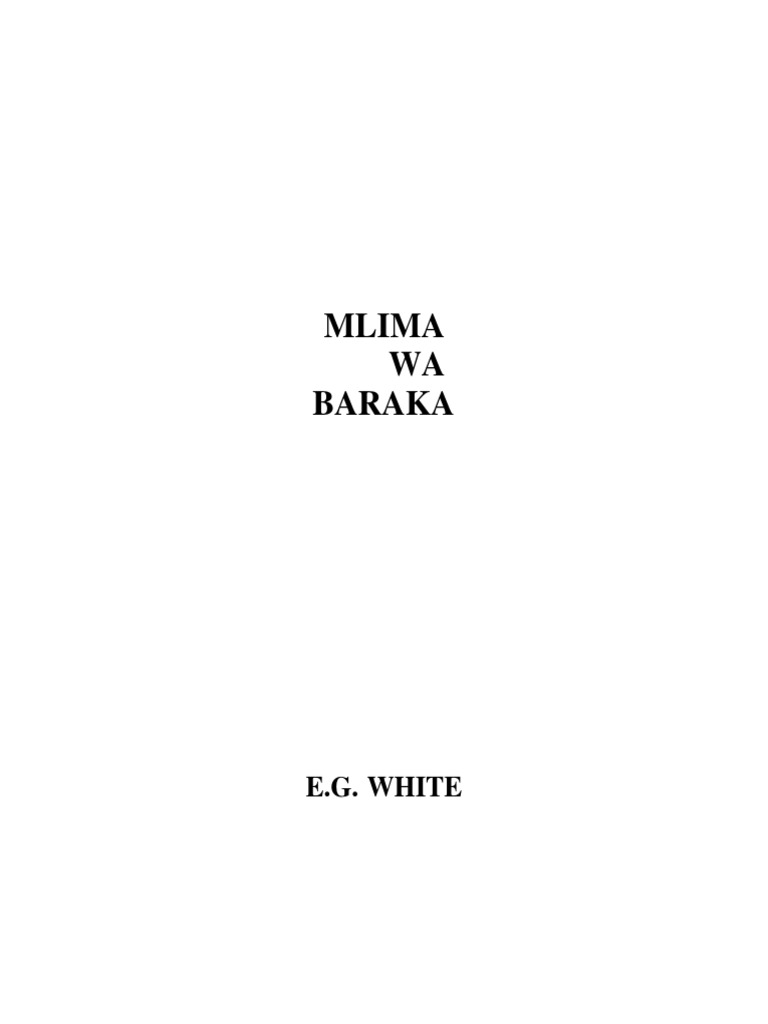 Mlima Wa Baraka | PDF