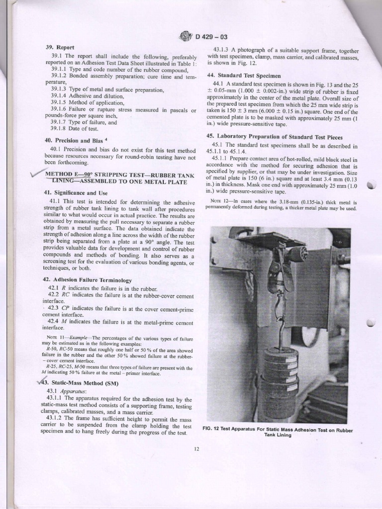 Adhesion Test Method | PDF