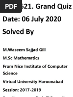 MTH601 Mcqs MidTerm by Vu Topper RM | PDF