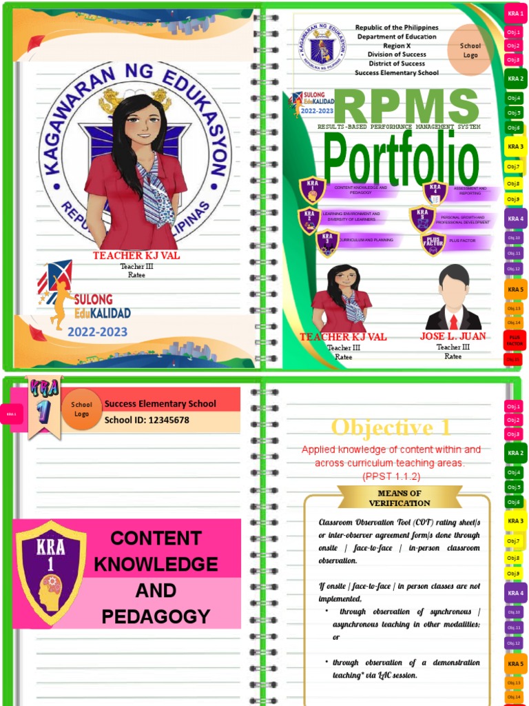 Green-Rpms Portfolio New 2022-2023 Teacher KJ Val | PDF | Learning ...