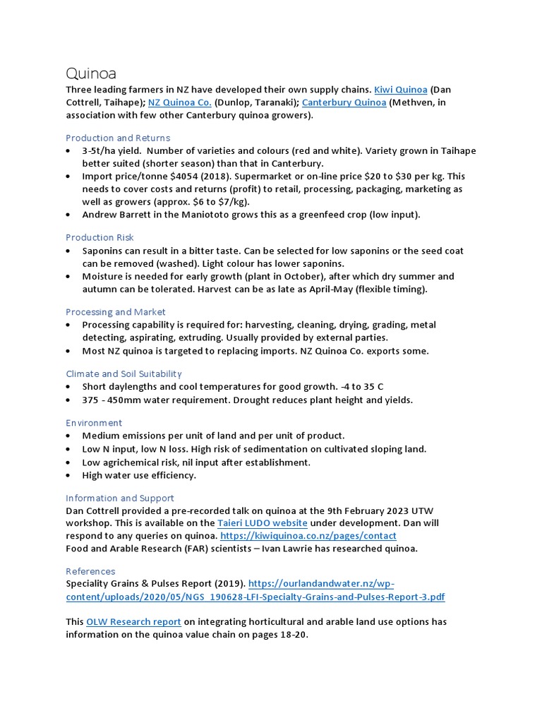 Quinoa Final | PDF