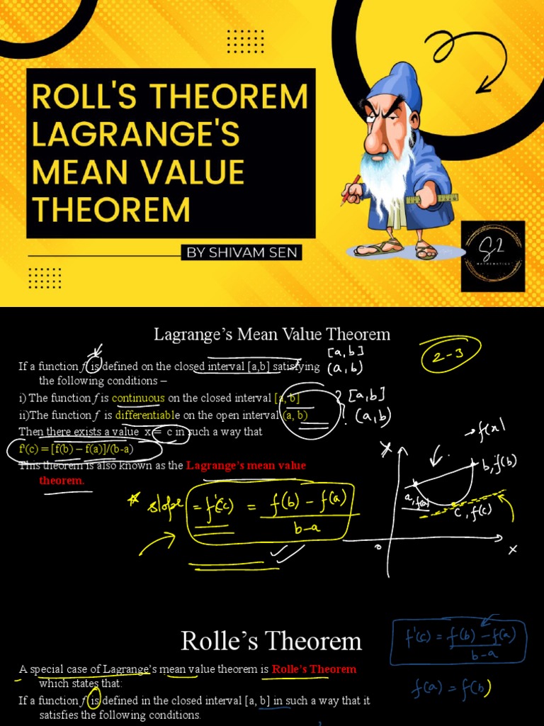 Mean Value Theorem Pptx | PDF
