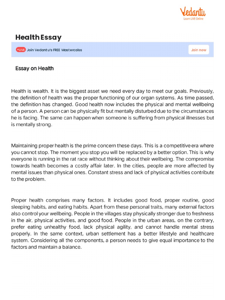 Health Essay | PDF