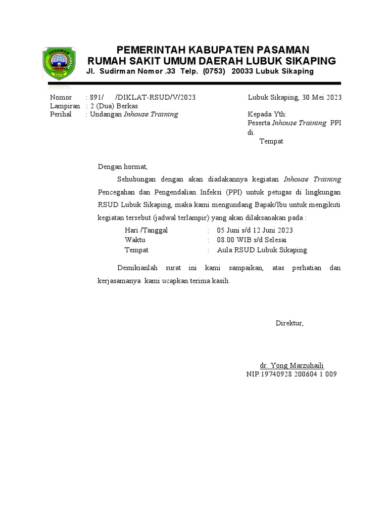 Surat Undangan PPI | PDF