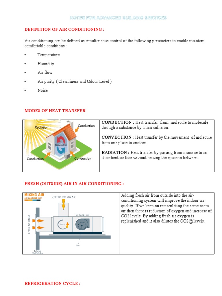 Notes For Advanced Building Services | PDF | Elevator | Air Conditioning