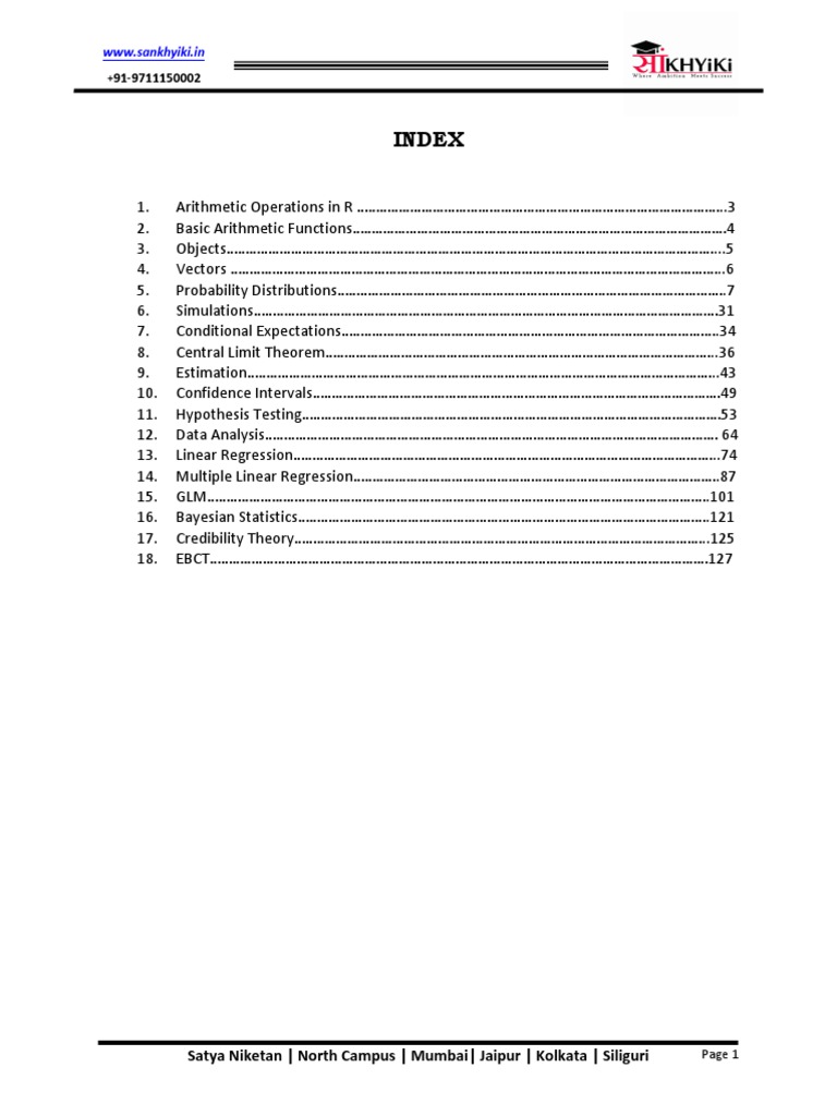R Arithmetic Operations and Assignments | PDF | Probability Density ...