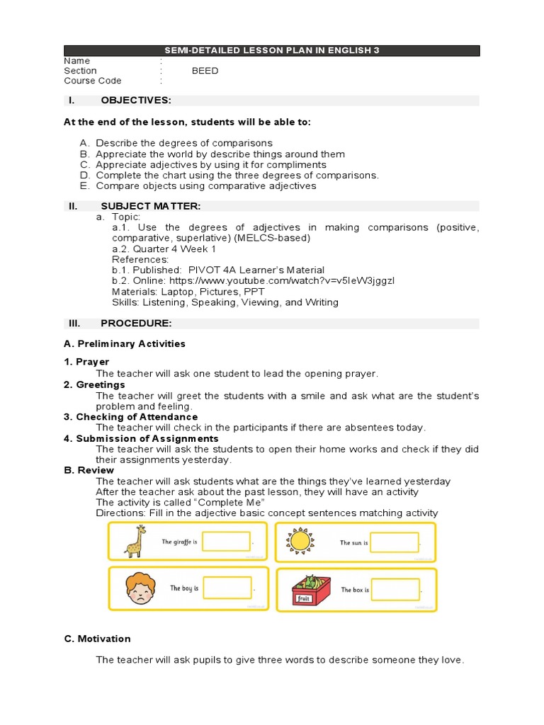 English 3 Adjectives | PDF | Adjective | Noun