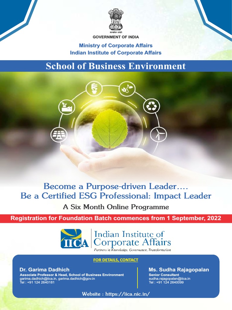 Brochure Esg Pdf Business Economics Economies