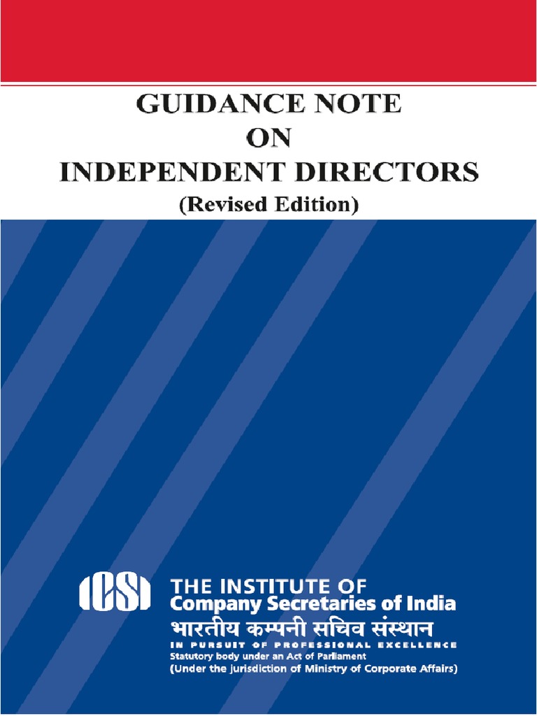 Guidance Note on Independent Directors | PDF | Audit | Securities (Finance)