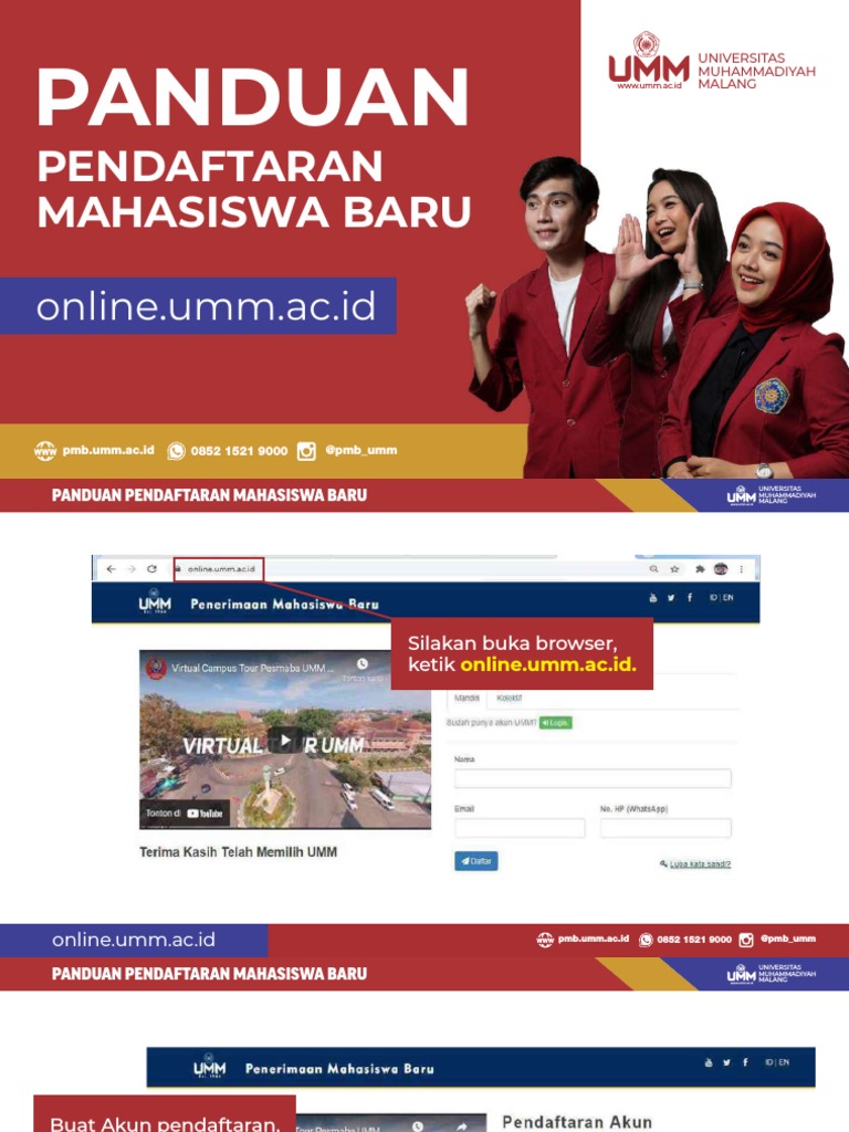 Tutorial Pendaftaran PMB UMM 2022 | PDF