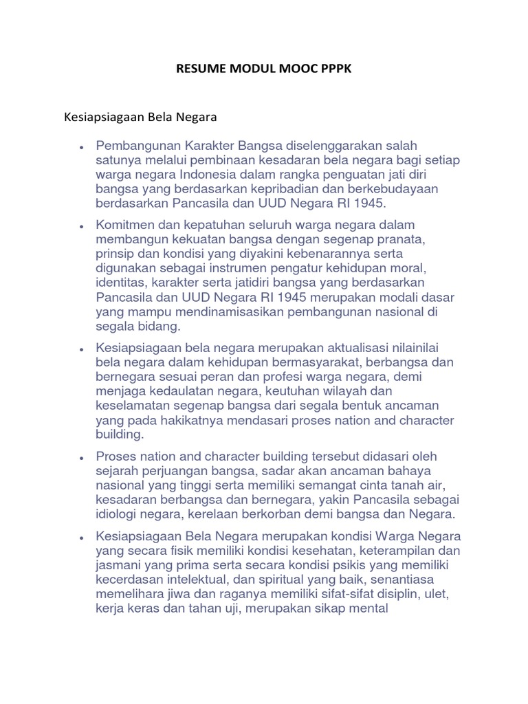 Resume Modul Mooc PPPK | PDF