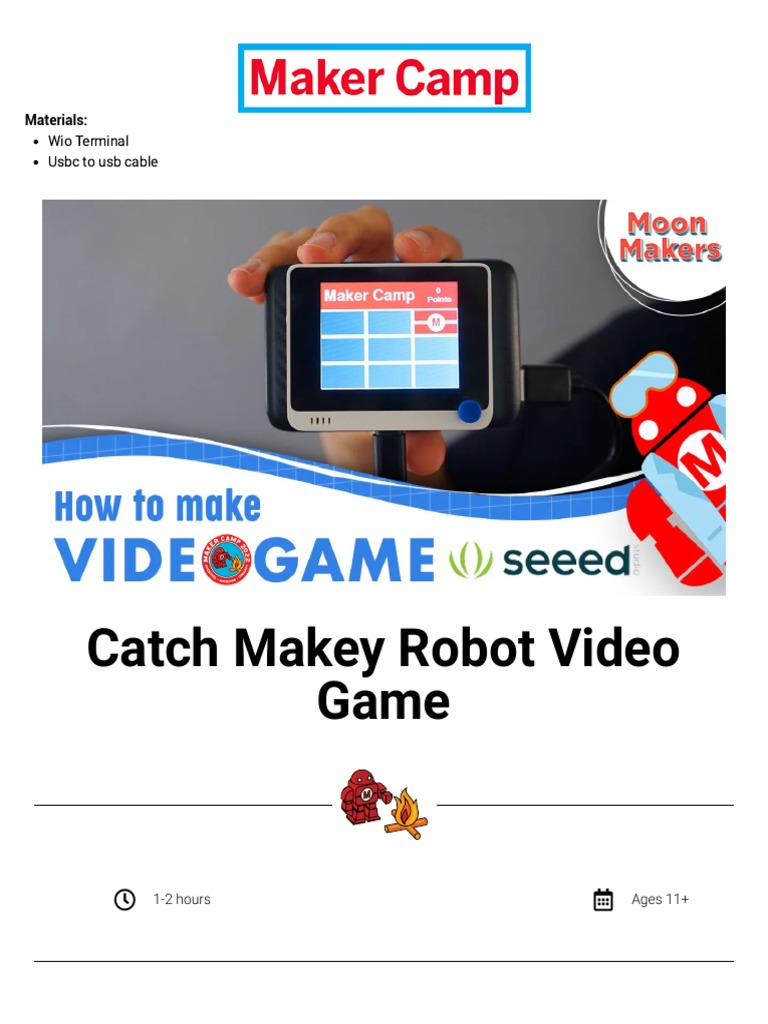 MakerCamp - Robot Video Game Project | PDF | Computing | Computer Engineering