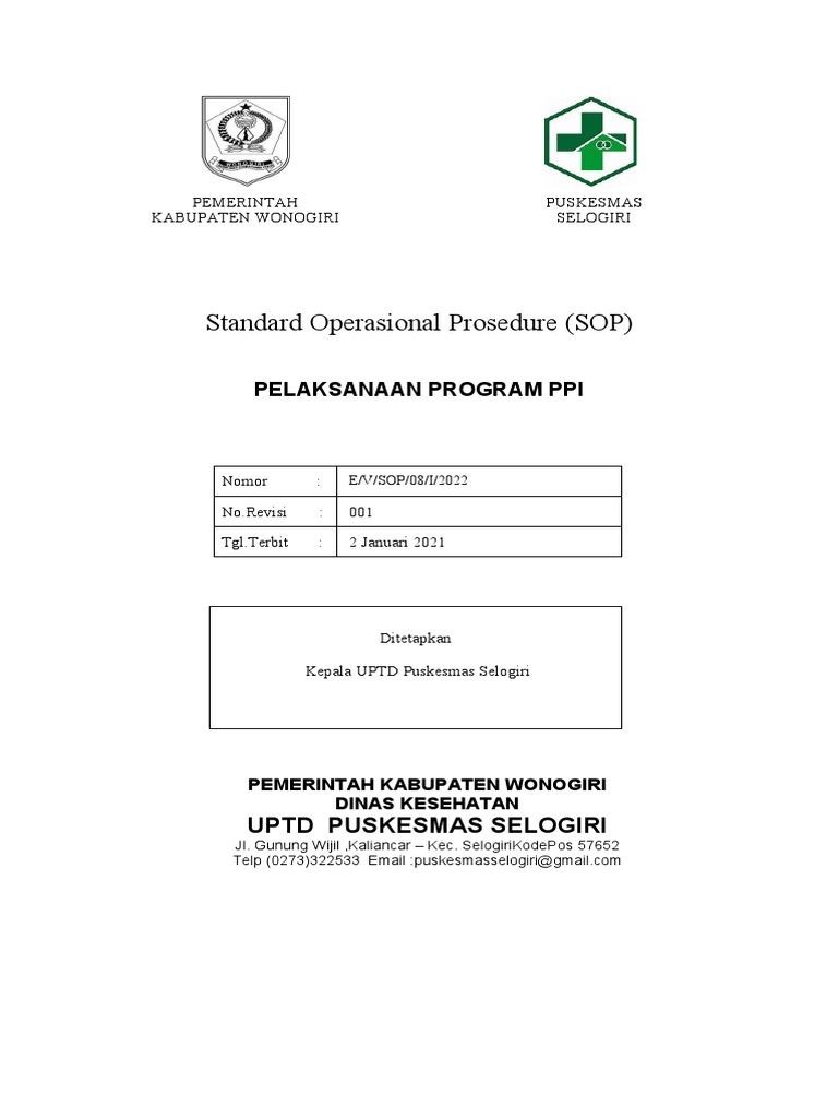 08 SOP Pelaksanaan PPI | PDF
