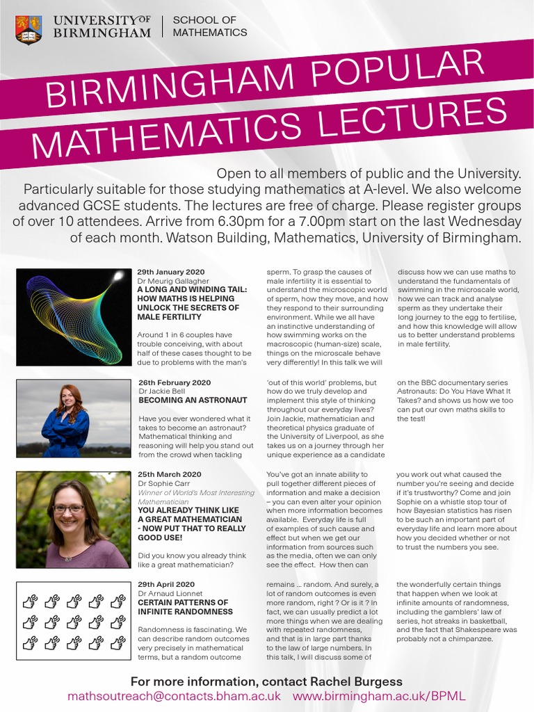 Birmingham Popular Maths Lectures | PDF | Randomness | Information