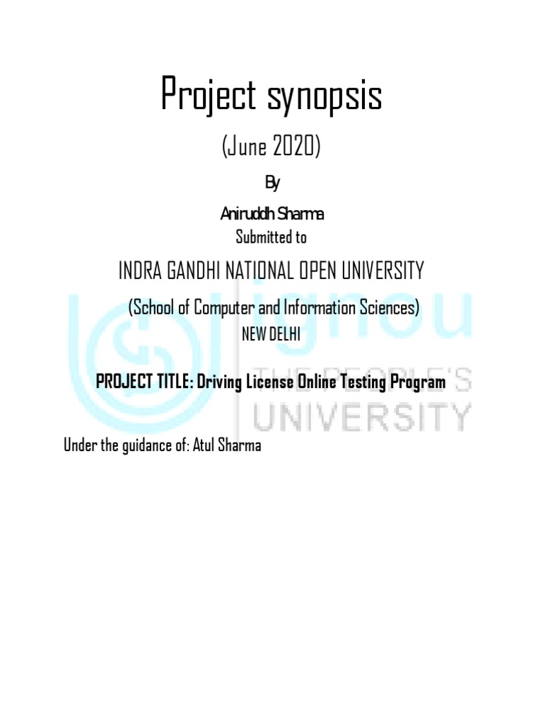 BCA Project Synopsis (Aniruddh Sharma) | PDF | Relational Database ...