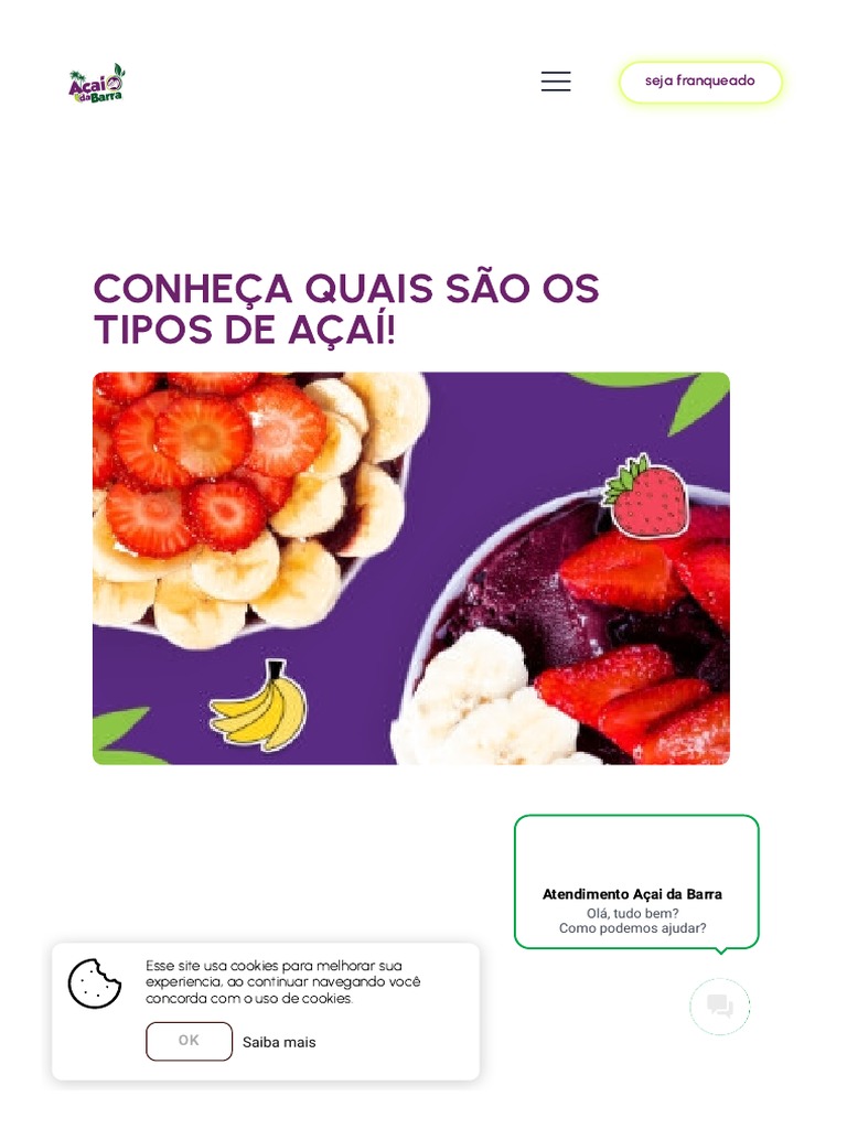 CONHEÇA QUAIS SÃO OS TIPOS DE AÇAÍ! - Açaí Da Barra | PDF