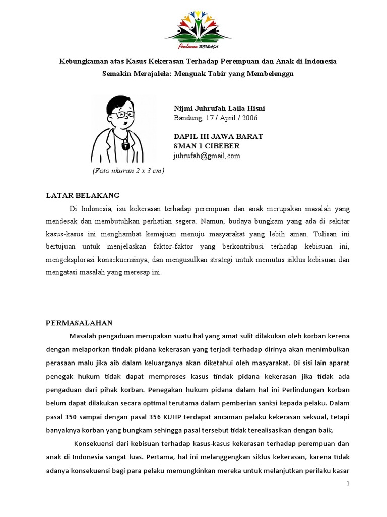 Template Esai Parlemen Remaja 2023 | PDF