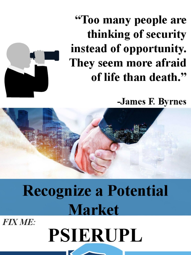Recognize A Potential Market Module 2 | PDF