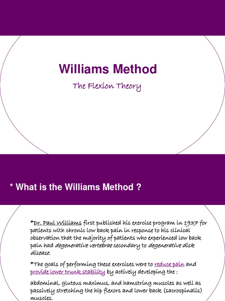 Williams Flexion | PDF | Anatomical Terms Of Motion | Knee