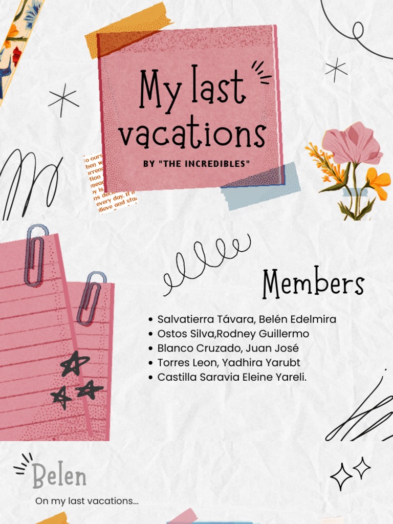 Grupo 2 - My Last Vacations | PDF