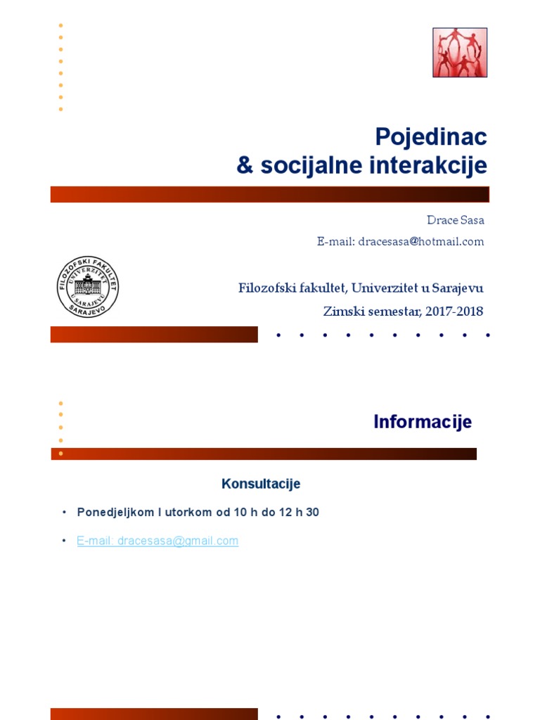 Pojedinac I Socijalne Interakcije | PDF