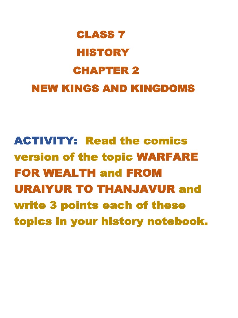 Class 7 History CH2 Activity | PDF