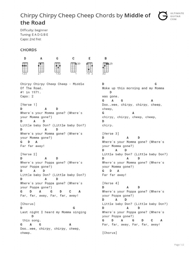 Chirpy Chirpy Cheep Cheep Chords | PDF