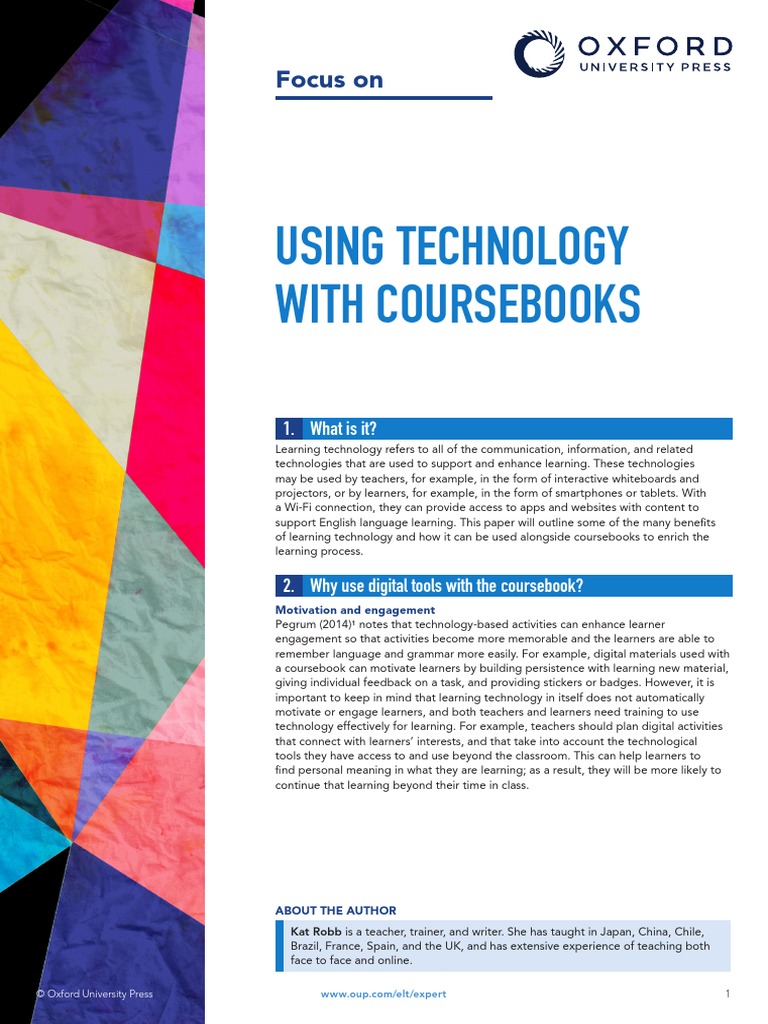 Using Technology With Coursebooks Focus Paper | PDF | Learning | Educational Technology