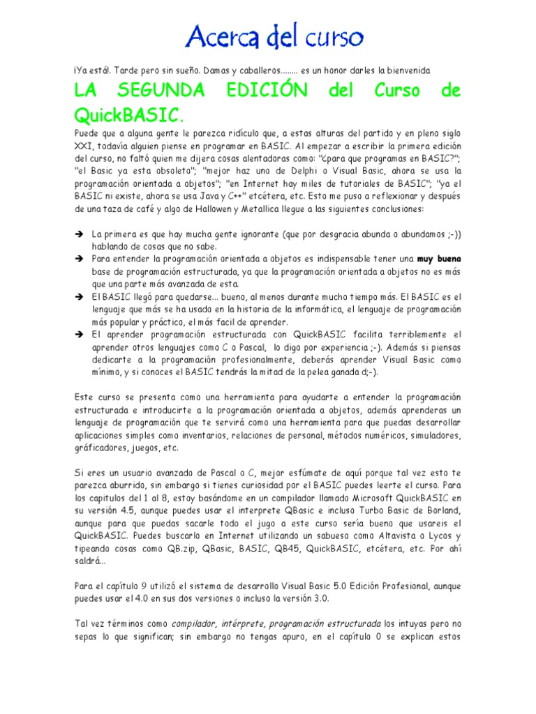 Quick Basic | PDF