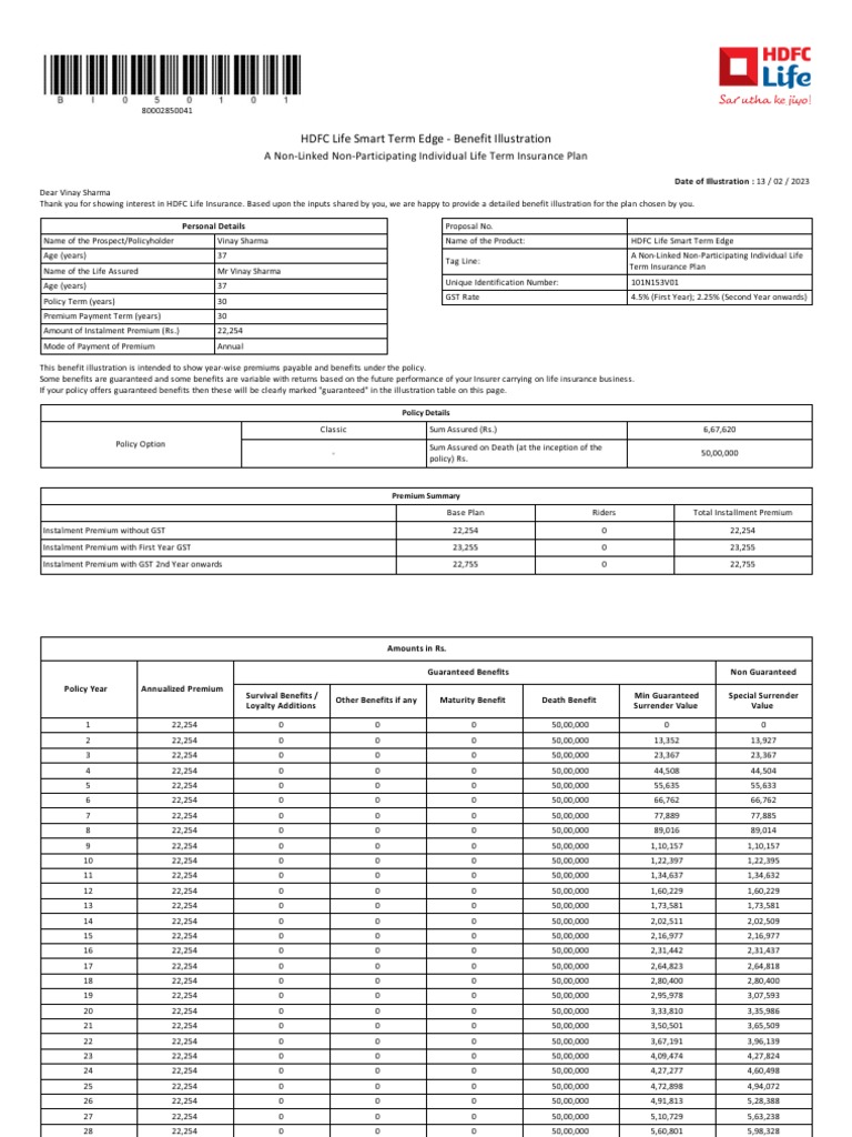 HDFC Life Smart Term Edge Plan-Mon Feb 13 16 - 57 - 14 IST 2023 ...