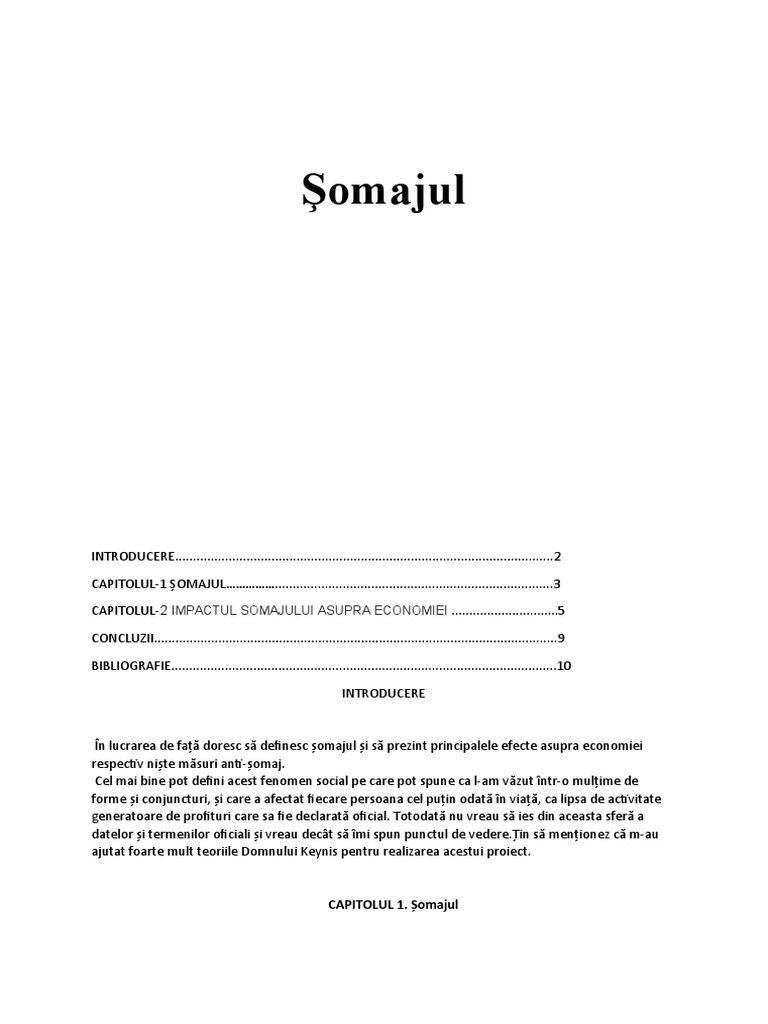 Proiect Somajul | PDF