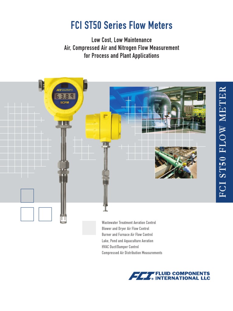 FCI ST50 Series Flow Meters | PDF | Flow Measurement | Calibration