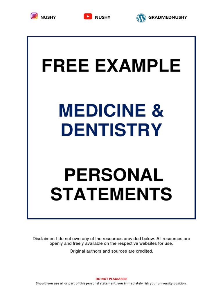 Successful Sample Medicine Personal Statements - July Update | PDF ...