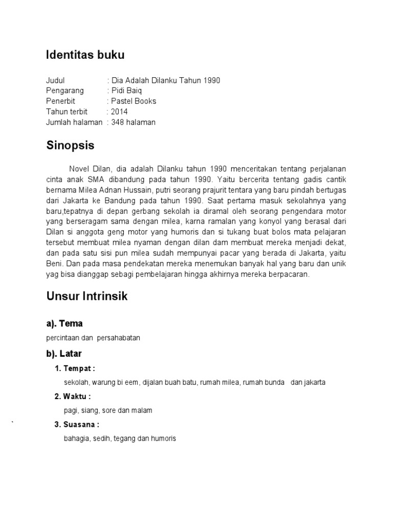 Identitas Buku: A) - Tema B) - Latar | PDF | Puisi