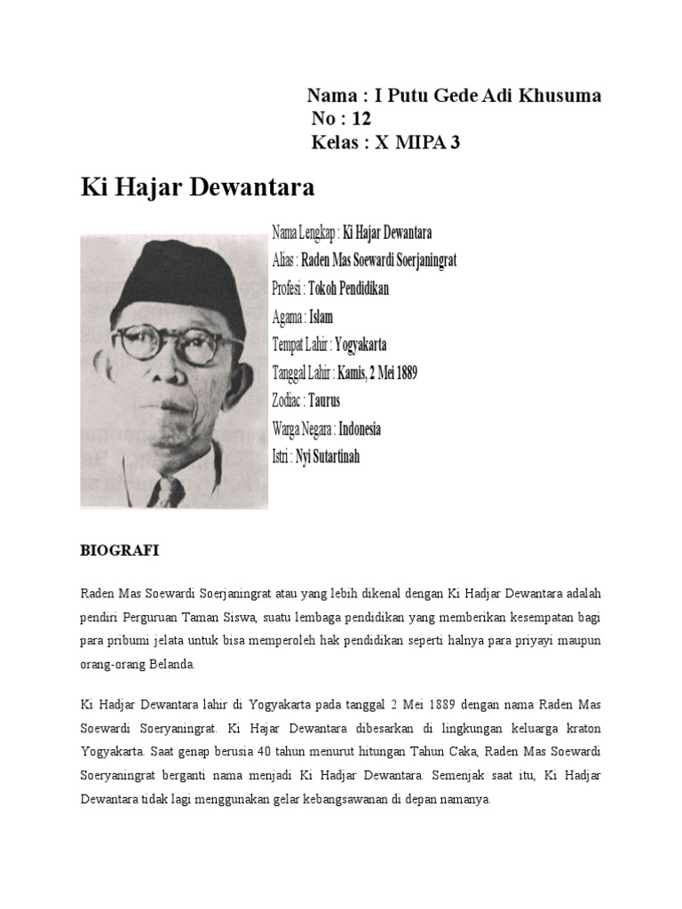 Ki Hajar Dewantara | PDF | Agama & Spiritualitas