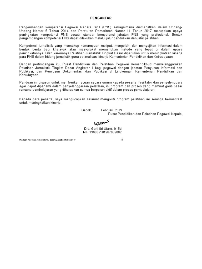 Panduan Pelatihan Jurnalistik Tahun 2023 | PDF