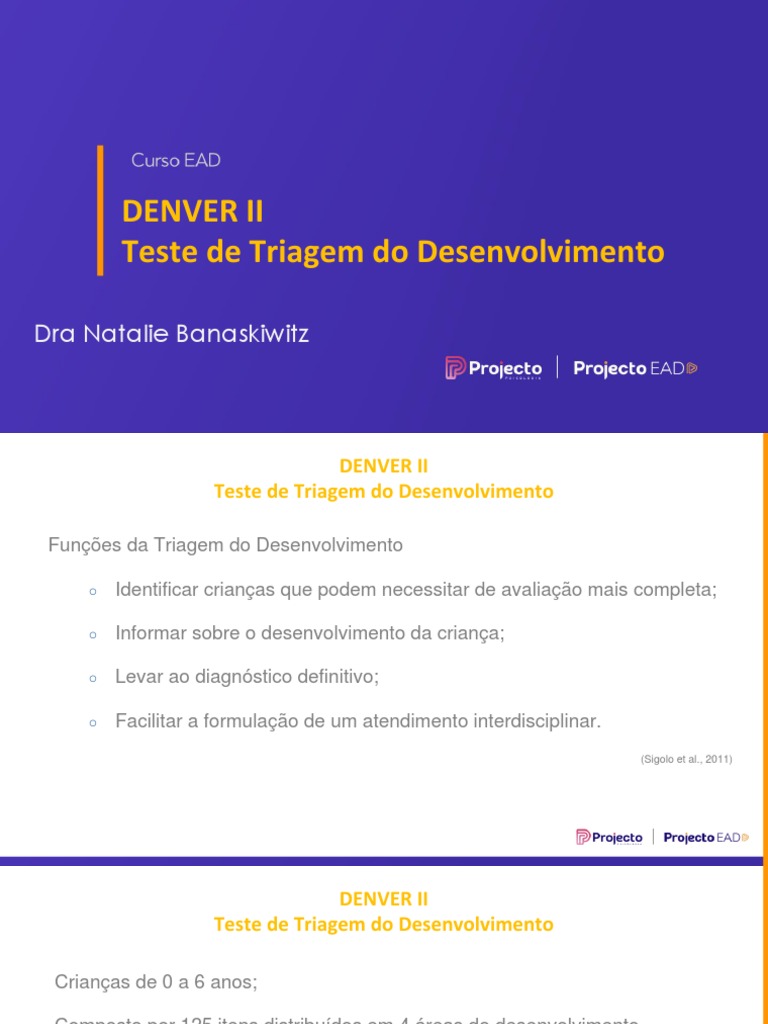 Teste Denver II: Triagem do Desenvolvimento | PDF