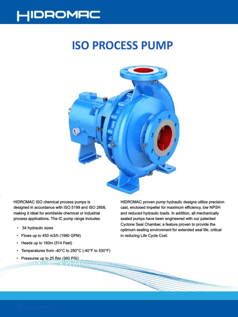 HIDROMAC ISO Chemical Process Pumps | PDF | Technology & Engineering