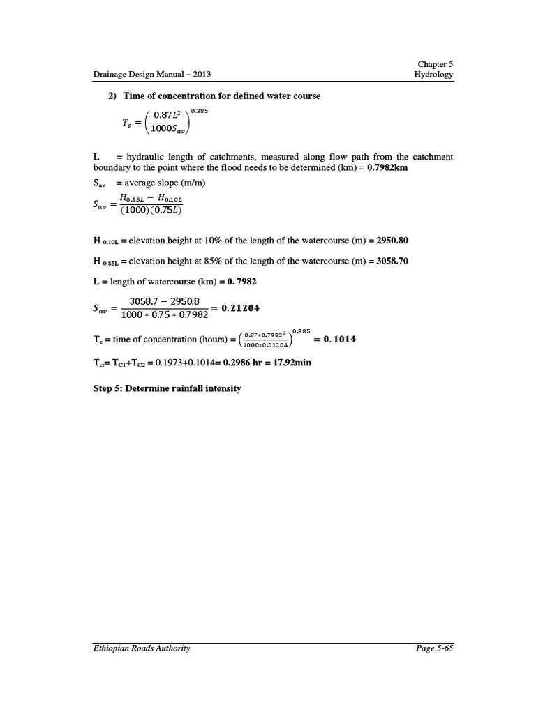 Hydrology in Drainage Design Manual | PDF | Drainage Basin | Flood