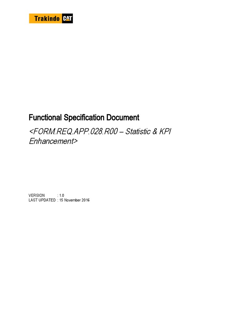 FSD - KPI Portal - Statistic | PDF | Specification (Technical Standard) | Data