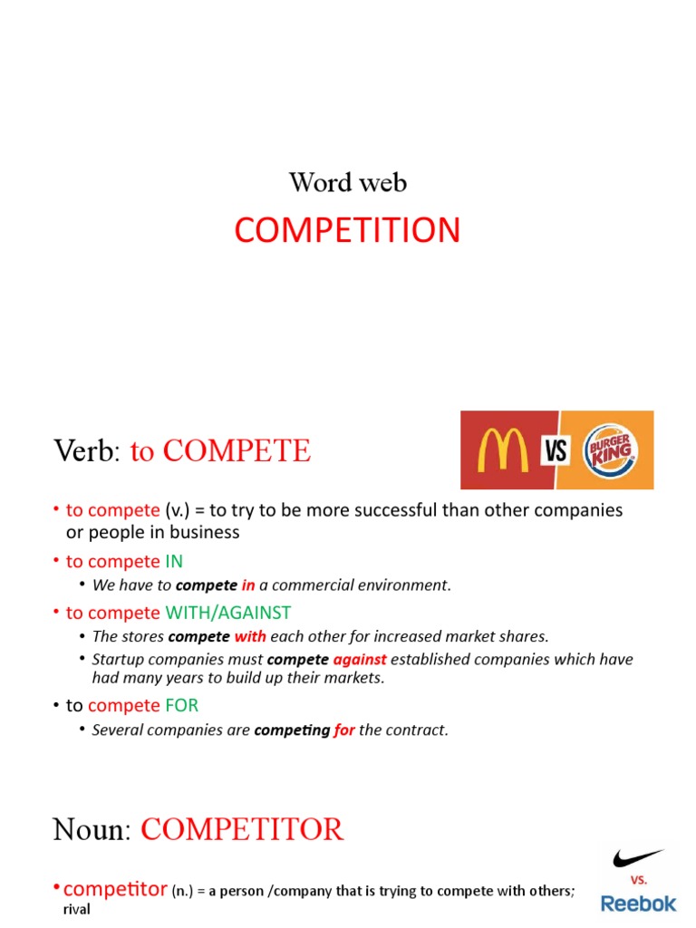 Unit 7 - WORD WEB - COMPETITION | PDF | Competition | Private Sector