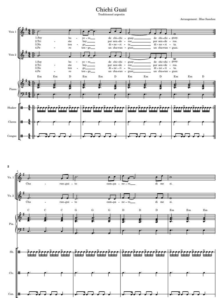 Chichiguai - Partition - Complete | PDF