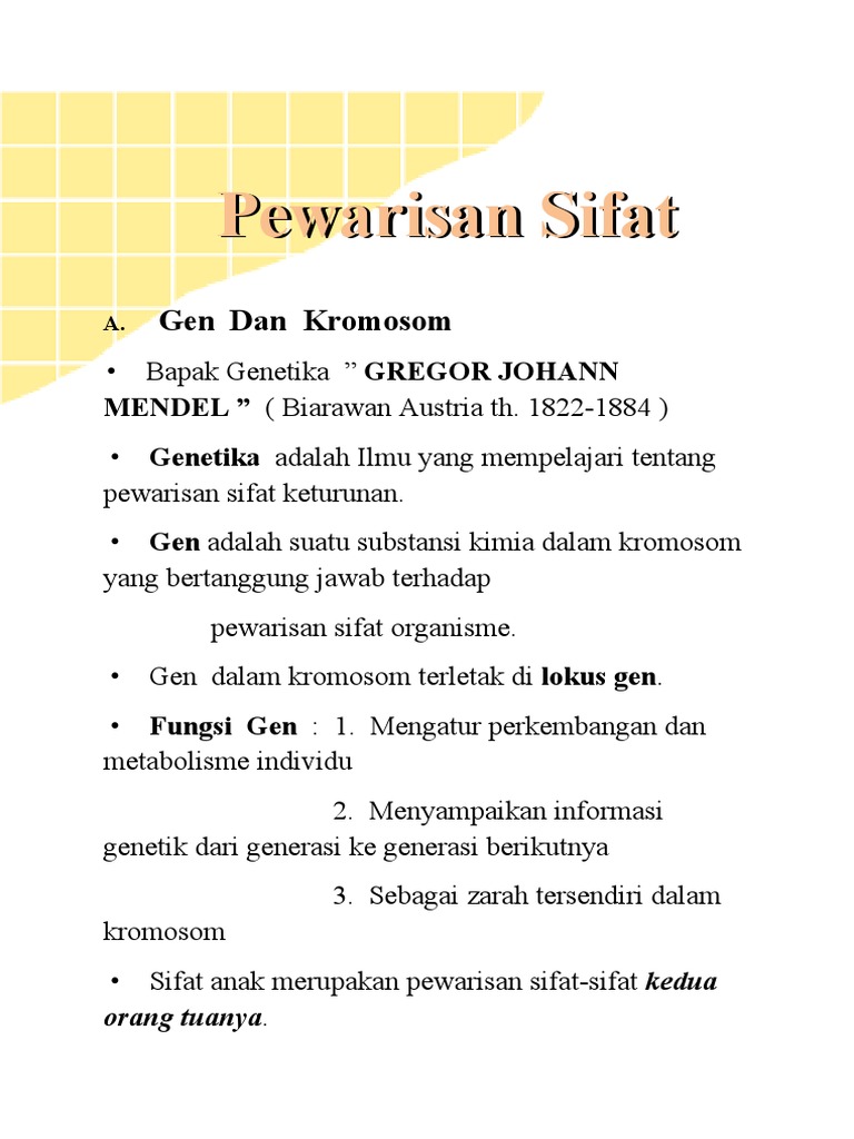 Bab 3 Pewarisan Sifat | PDF